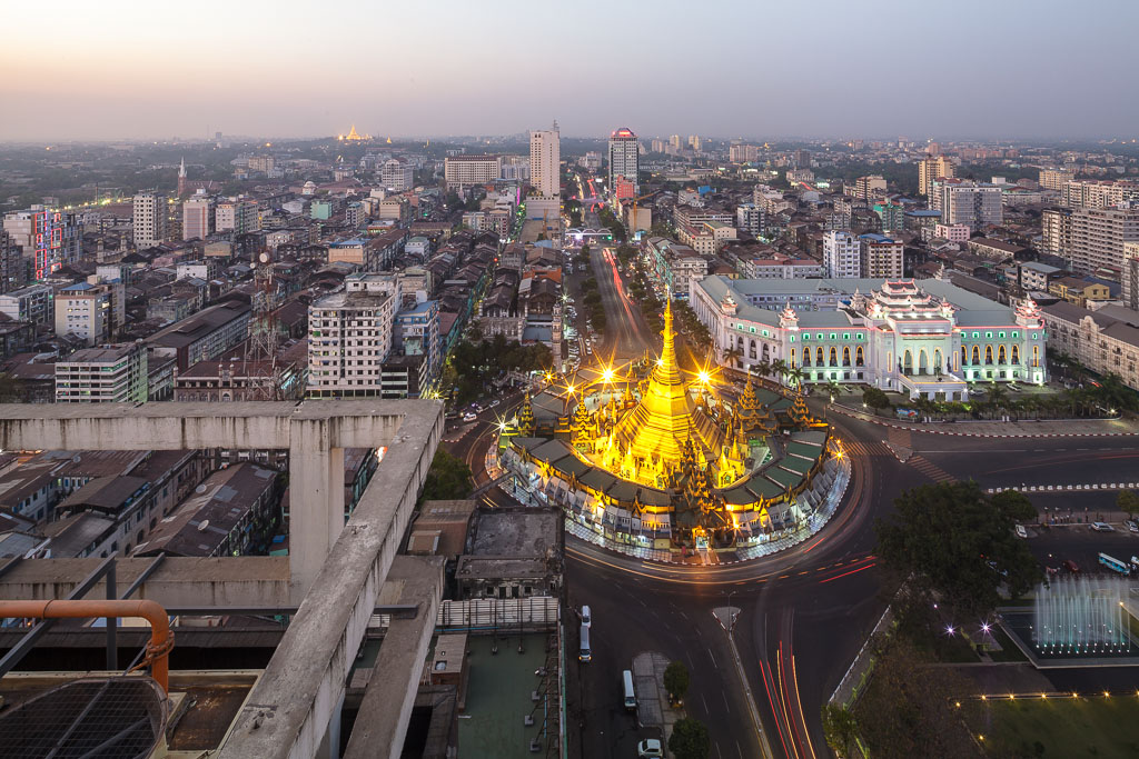 Aerial View Of Yangon Yangon Has Over 97,000 Chinese And 60,000